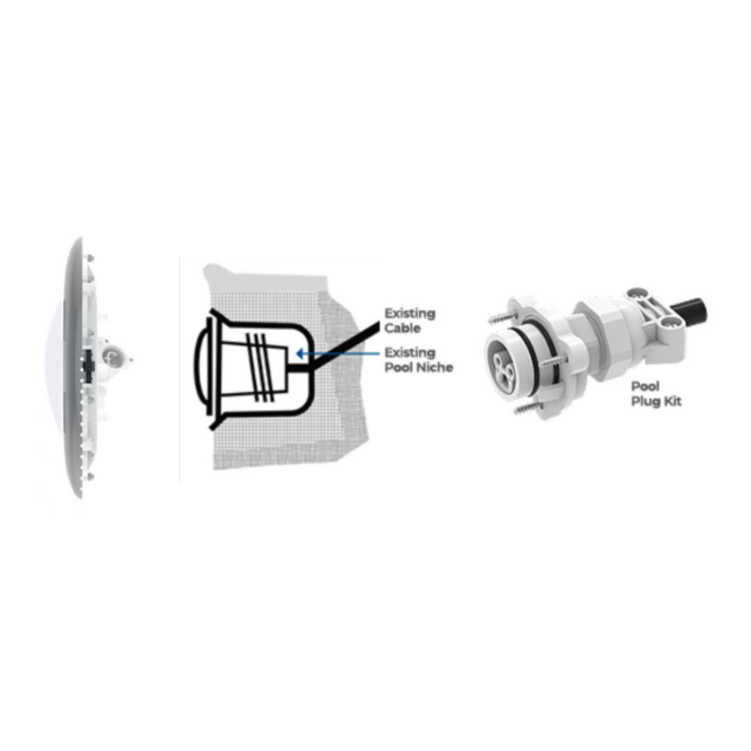 Blue Square Vivid 360 LED Spa Hot Tub Lights with Plug Kit