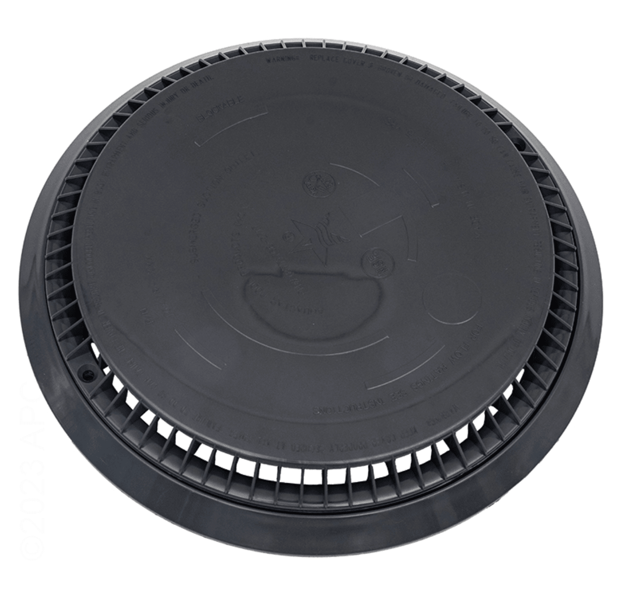 Aquastar 10AVR105 10" Gray Round Anti-Entrapment Suction Outlet Cover ...