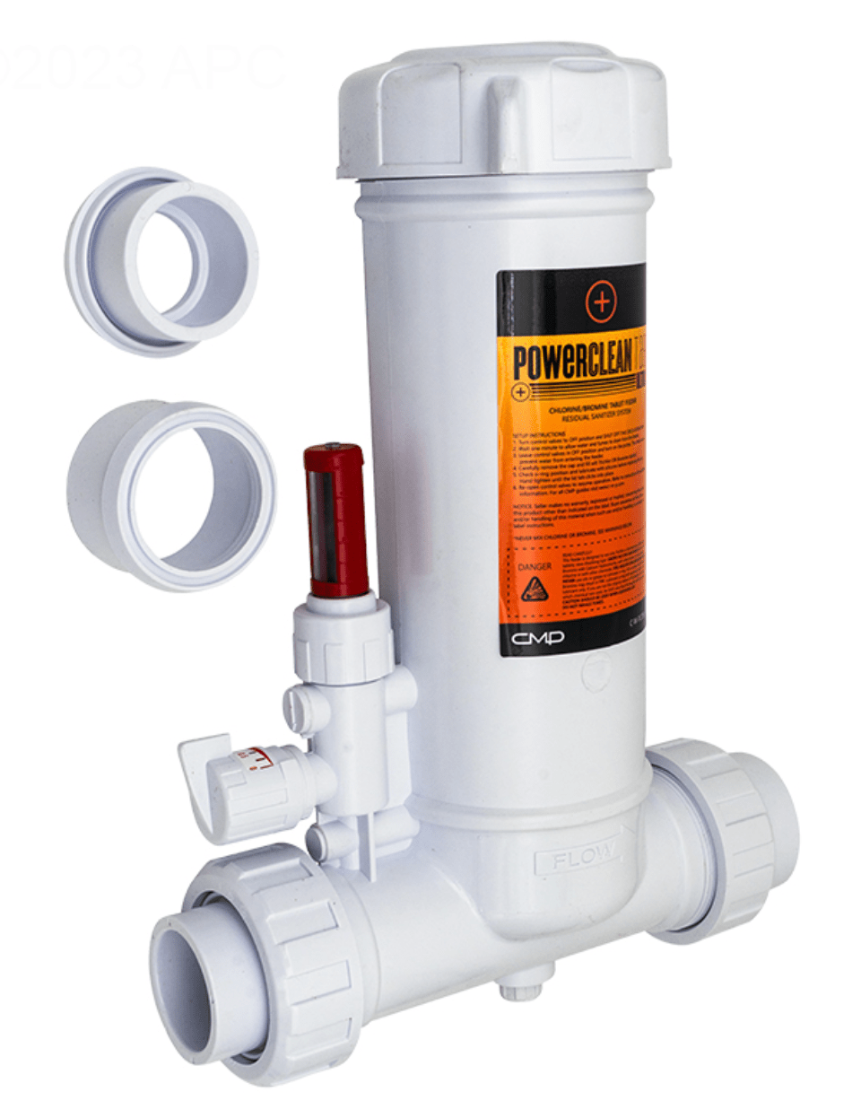 CMP 25280-100-000 Powerclean Tab Ultra In-Line Chlorinator, Clear Lid ...