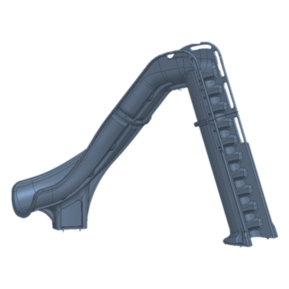 Global BAD AXE X7 Pool Slide, 7'4" H, Blue Quartz, GPPS-BA-X7 — Vita ...