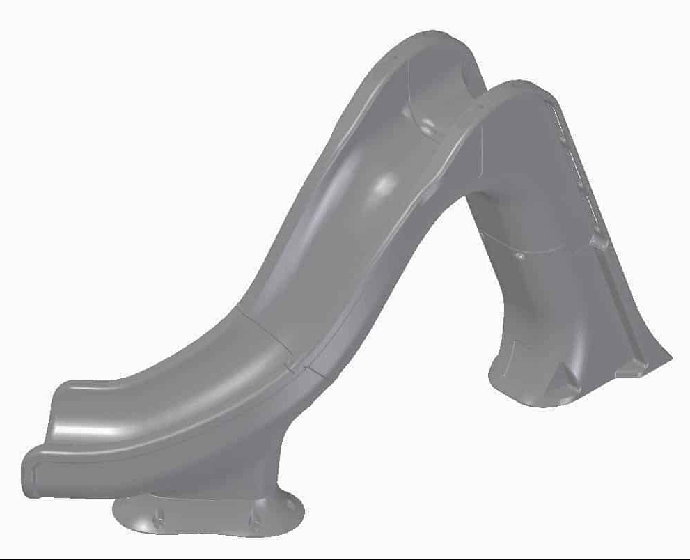 Global Tidal Wave 7' 8" Pool Slide with Enclosed Ladder — Vita Pool Supply