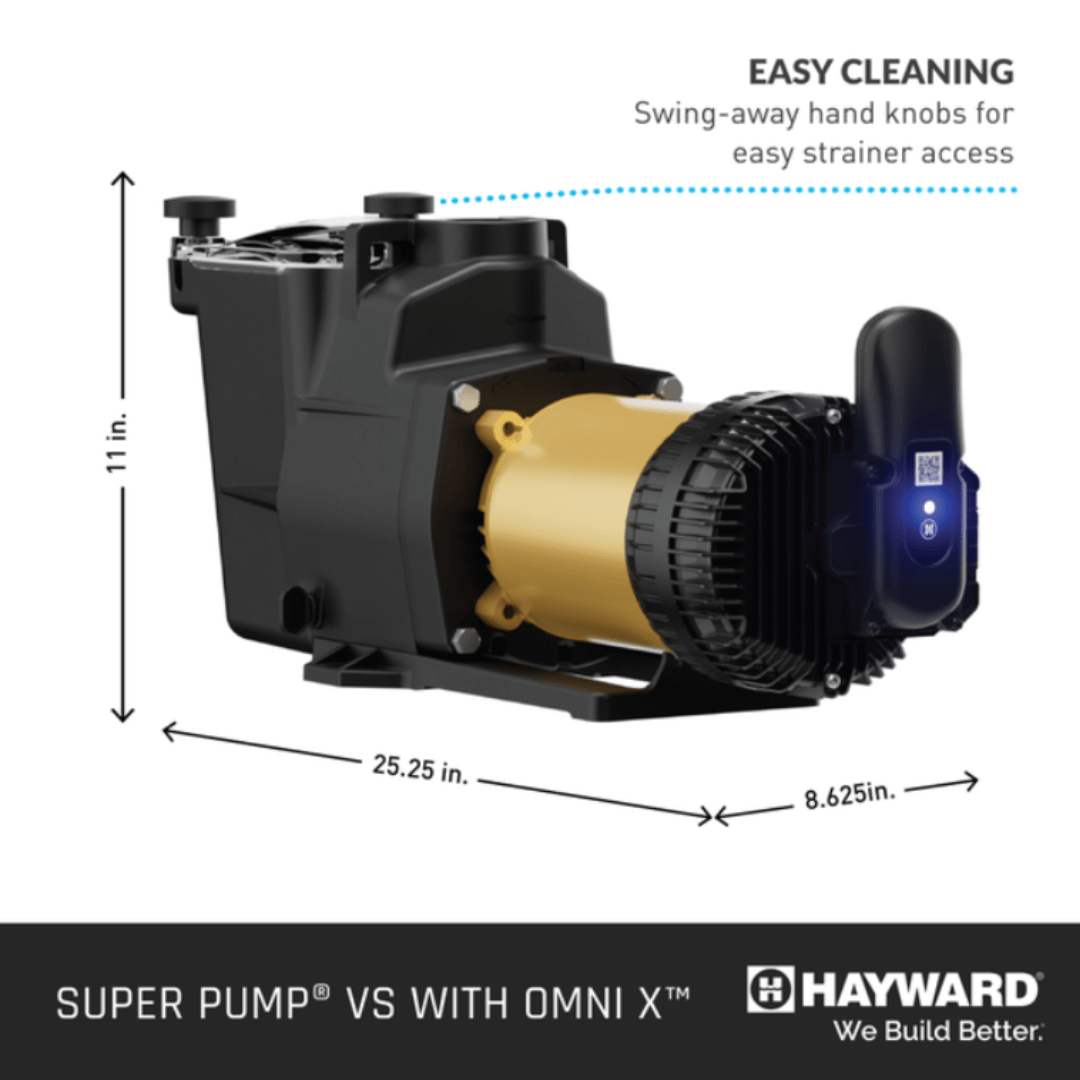 Hayward 1.65 HP Super Pump VS 615 Variable Speed Pump with OmniX App C ...