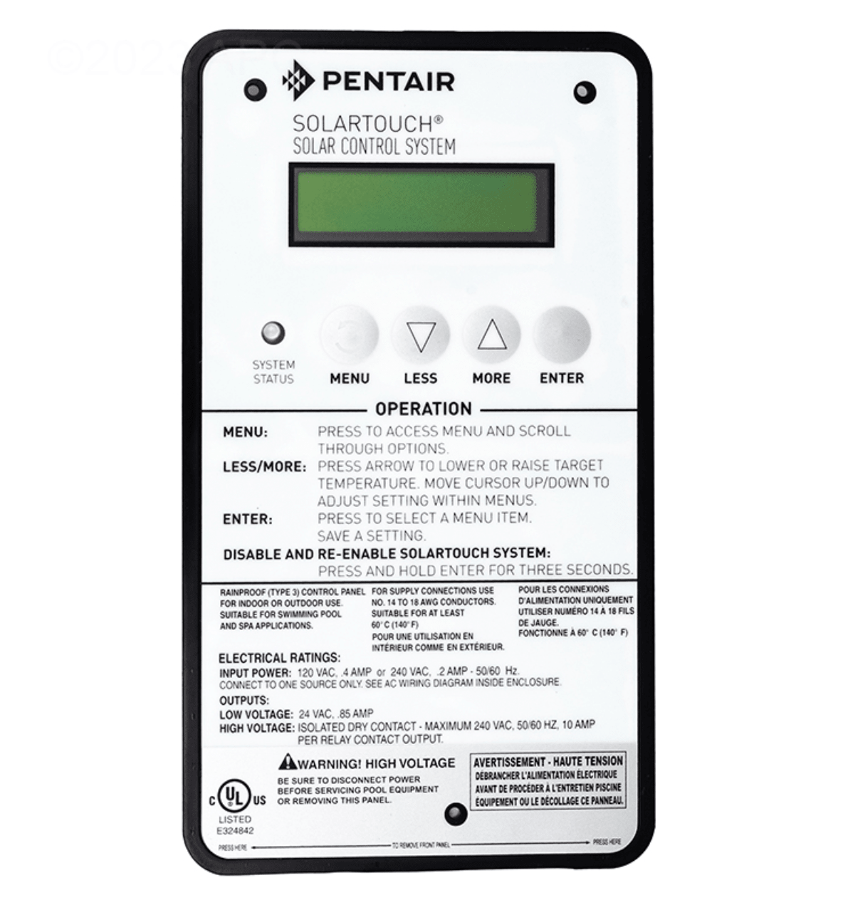 Pentair 521604 Control Panel Board Assembly for SunTouch & SolarTouch ...