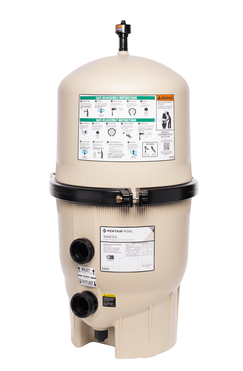 Pentair 100 Sq Ft Quad DE Cartridge Style Filter EC-188594 — Vita Pool ...