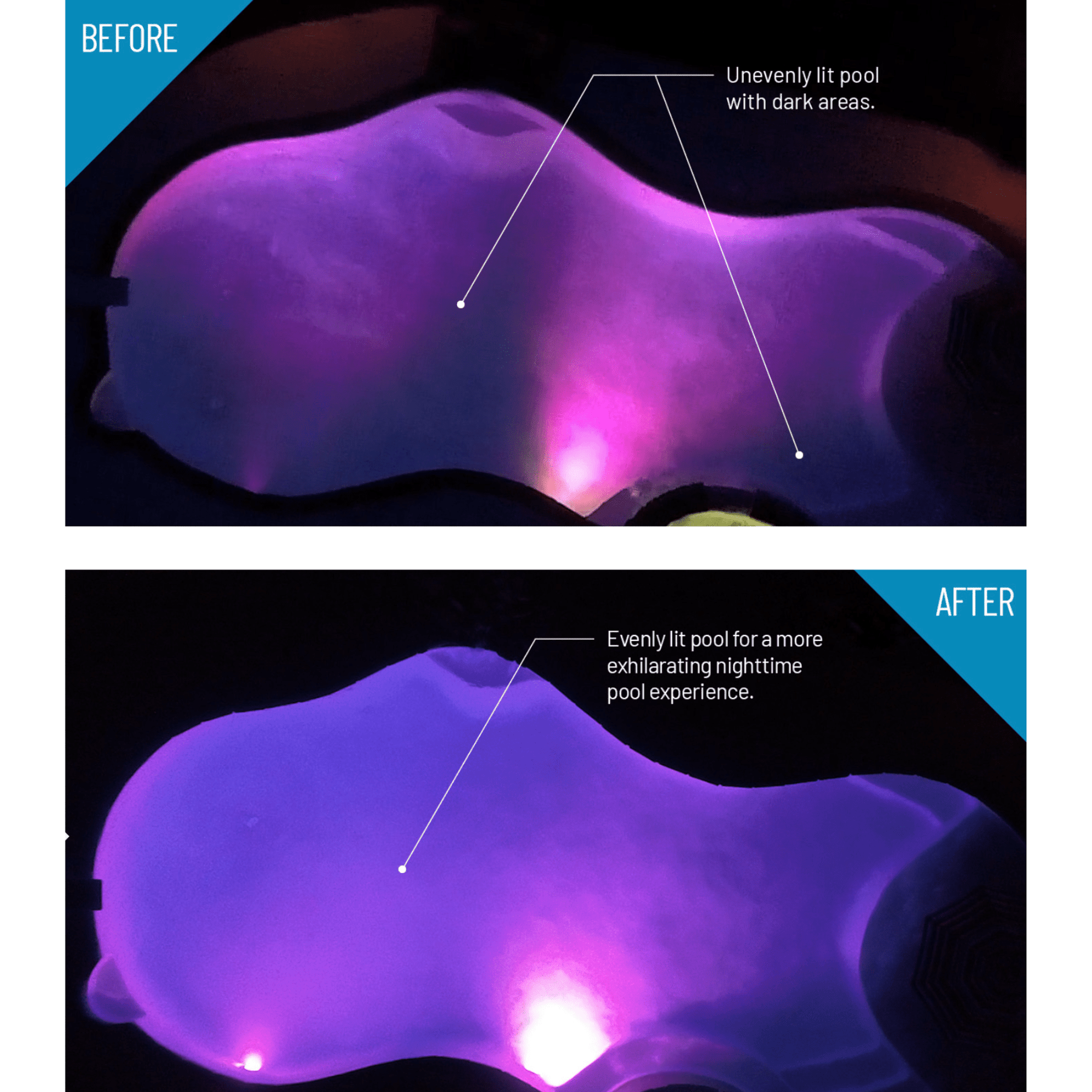 Pentair IntelliBrite Architectural Color Changing LED 10" Pool Light ...