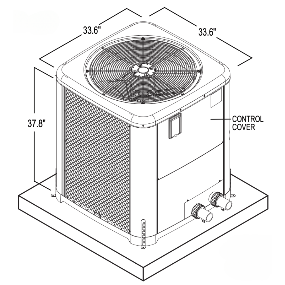 Raypak Weather King Digital Classic Heat Pump Heater, 118K BTU (6560 ...