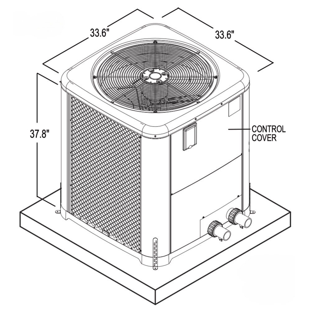 Raypak 118K BTU Digital Classic Heat Pump Weather King TWPH-6560EHT01 ...