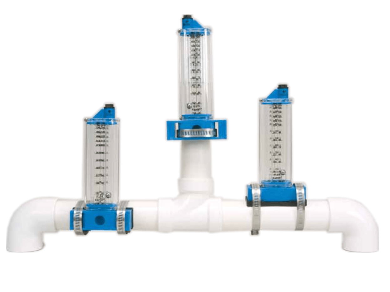 Rola-Chem 570391V Flow Meter Vertical Top Mount 6" PVC Pipe 250 to 105 ...