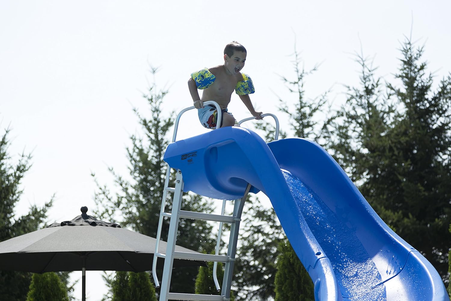 S.R. Smith Rogue2 Pool Slide, 8' H, White, Right Turn, 610-209-5812 ...